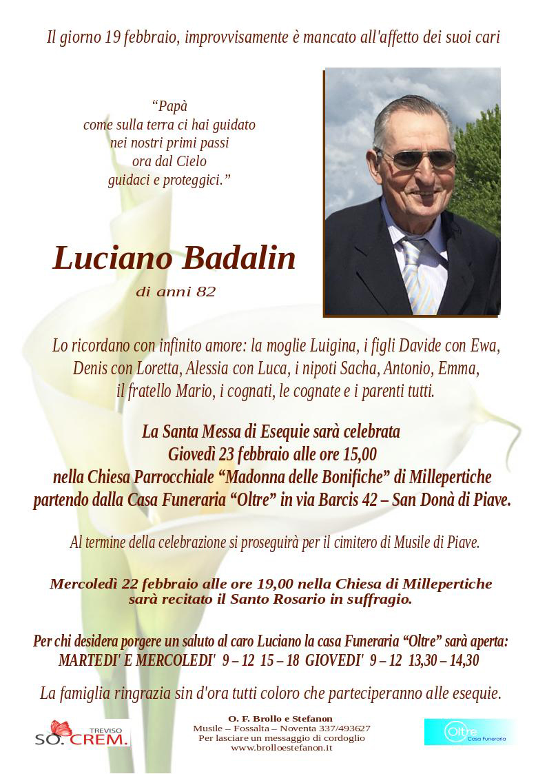 Badalin Luciano - Onoranze funebri Brollo e Stefanon
